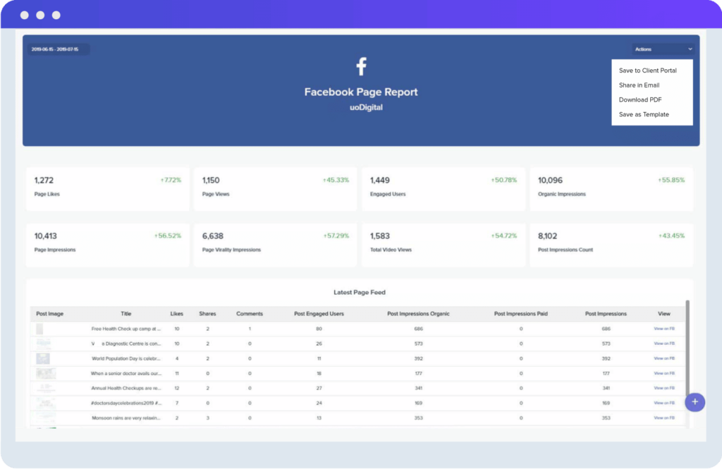 Facebook Page Reporting Tool | GreyMetrics