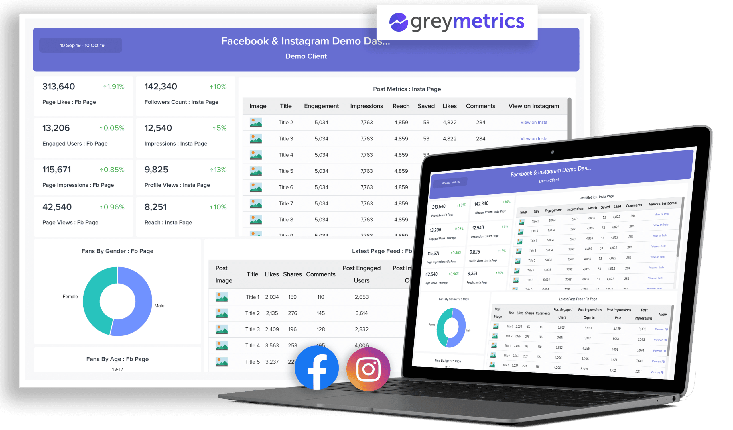 Facebook and Instagram Dashboard For Digital Ad Agencies | GreyMetrics