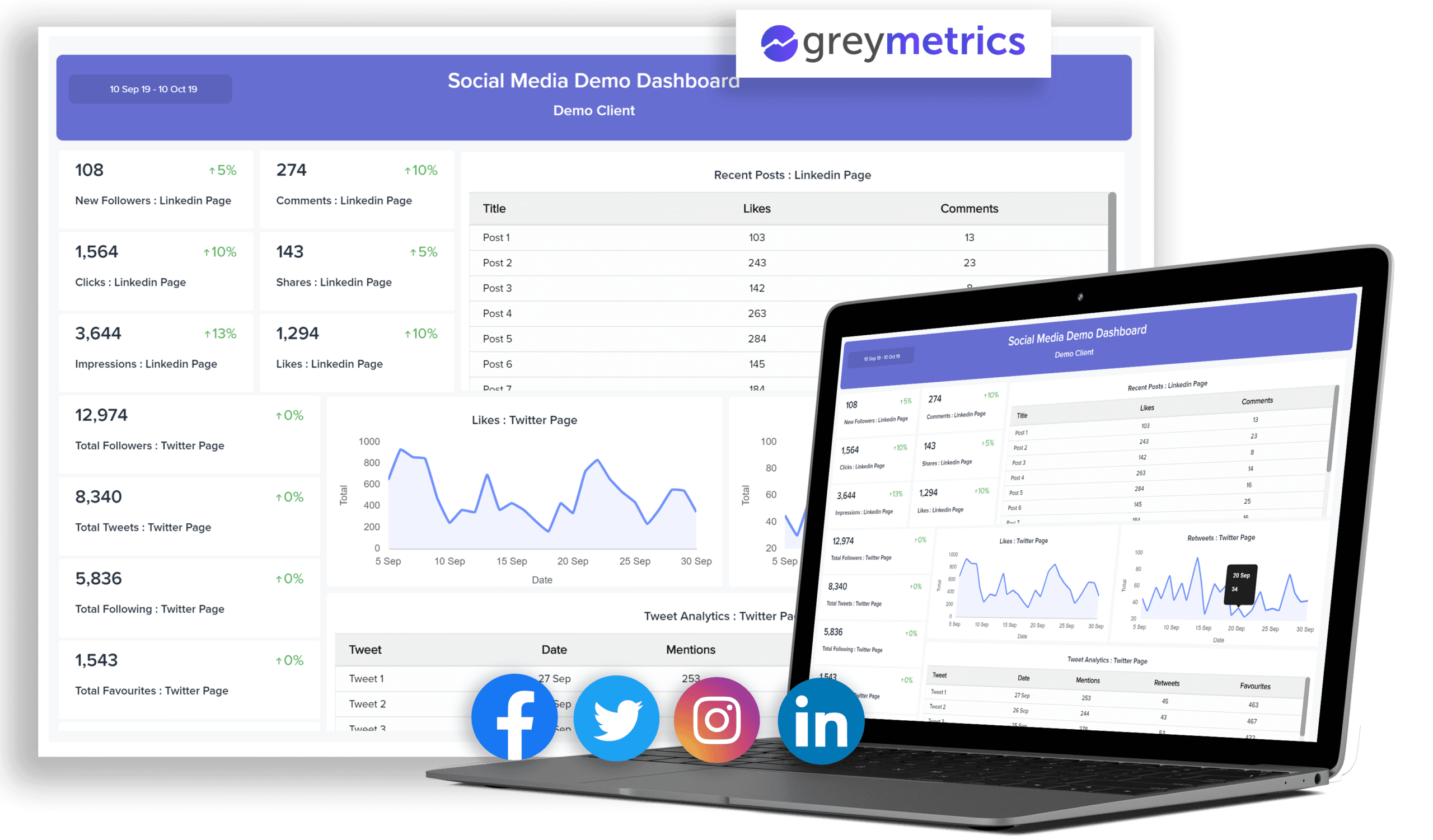 Social Media Dashboard For Digital Ad Agencies | GreyMetrics