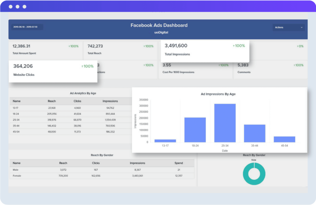 Facebook Ads Reporting Dashboard Tool for Digital Agencies